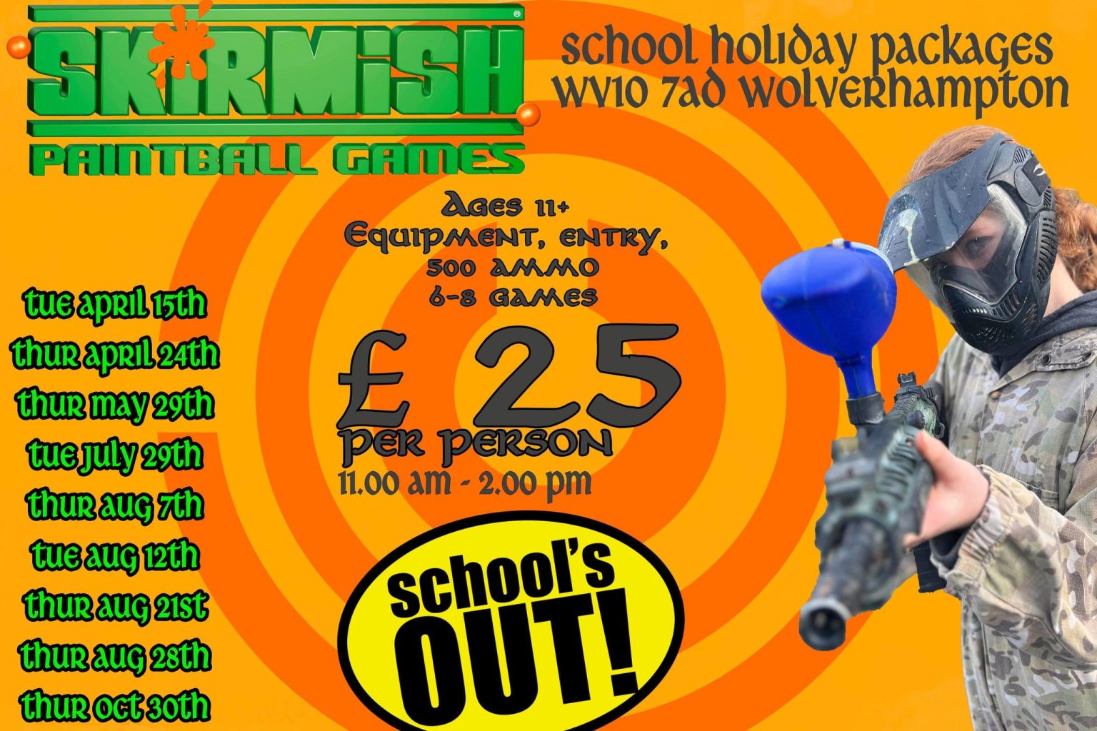 Paintball School Holiday - Skirmish Paintball UK